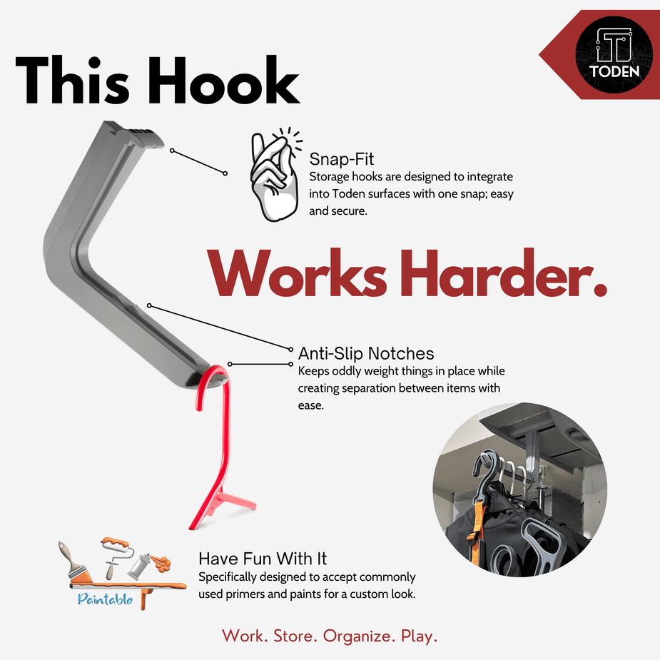 Toden Storage Hook: Versatile and Heavy-Duty Design - Toden Industries